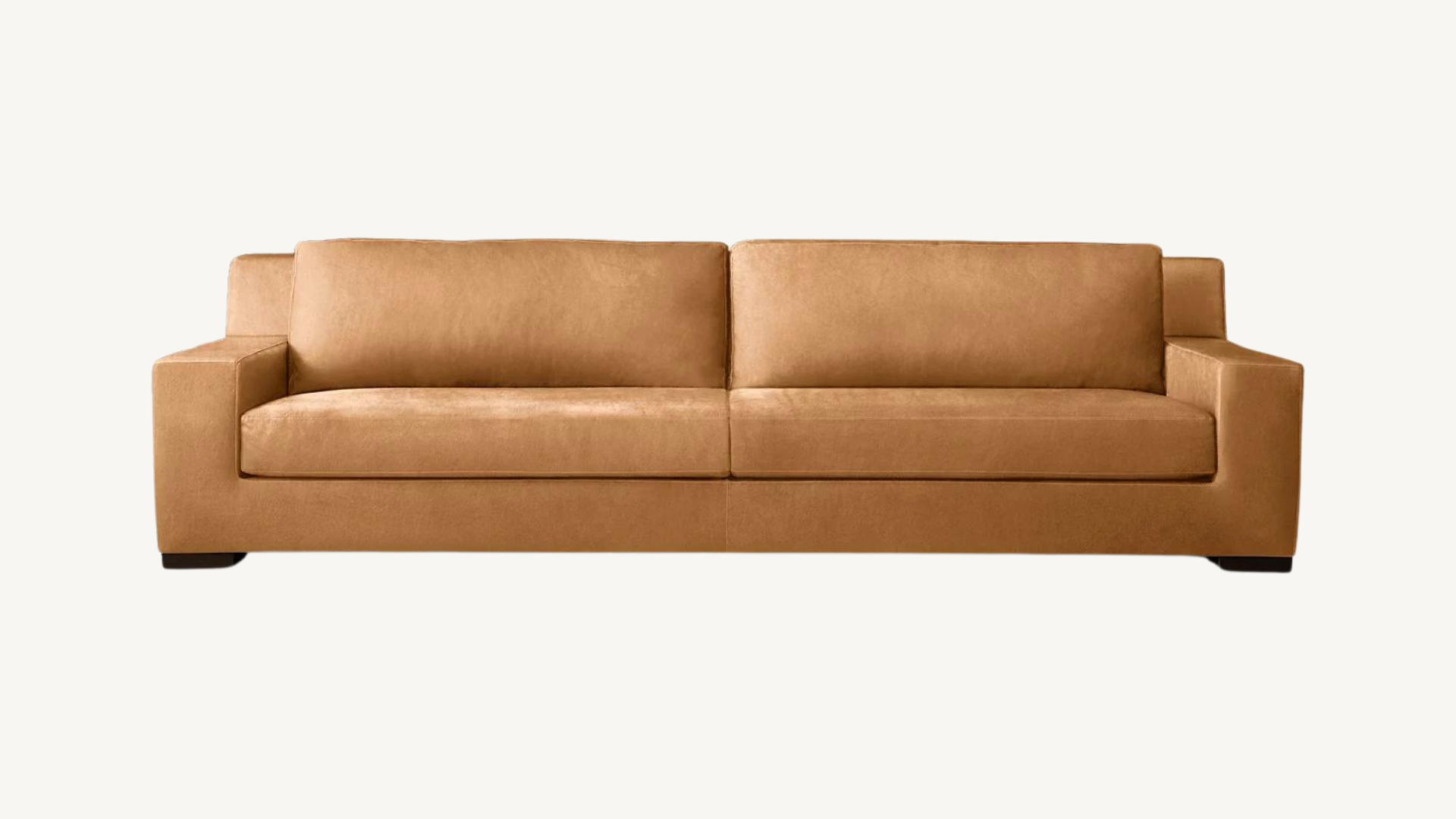 RH Modena Camel Leather Sofa – Alcove